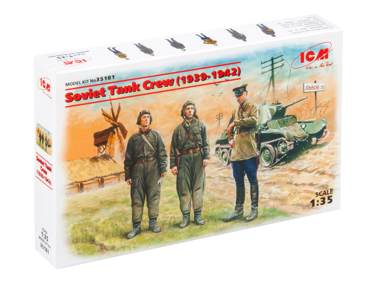 ICM Models 35181 1/35 WWII Soviet Tank Crew (1939-1942) Figures Model ...