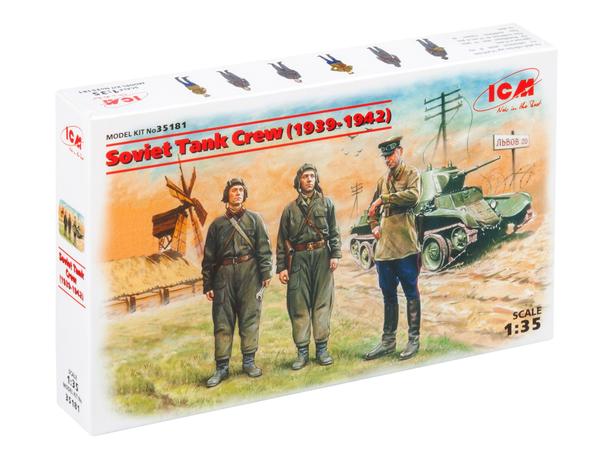 ICM Models 35181 1/35 WWII Soviet Tank Crew (1939-1942) Figures Model ...