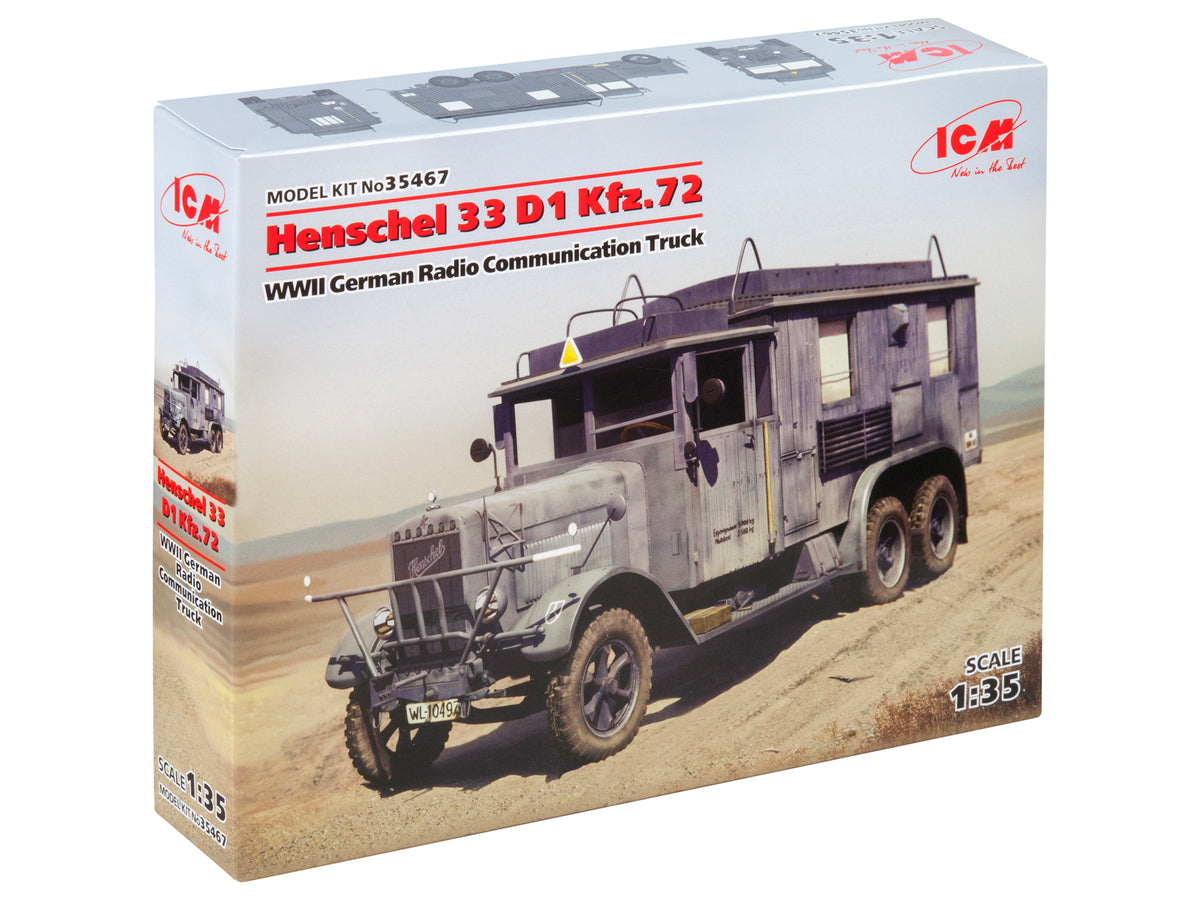 ICM Models 35467 1/35 Henschel 33 D1 Kfz.72 WWII German Radio Communic ...