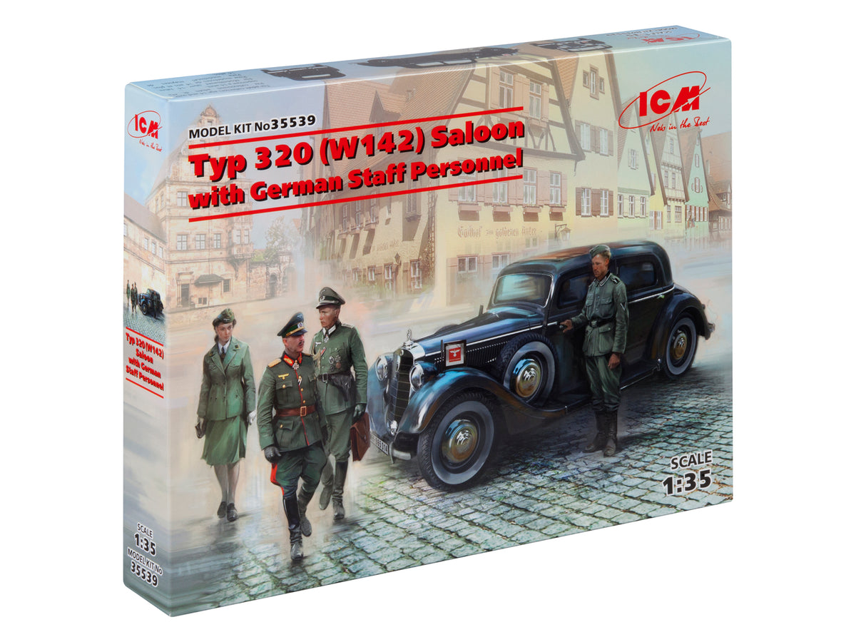 ICM Models 35539 1/35 Typ 320 (W142) Saloon with German Staff Figures ...