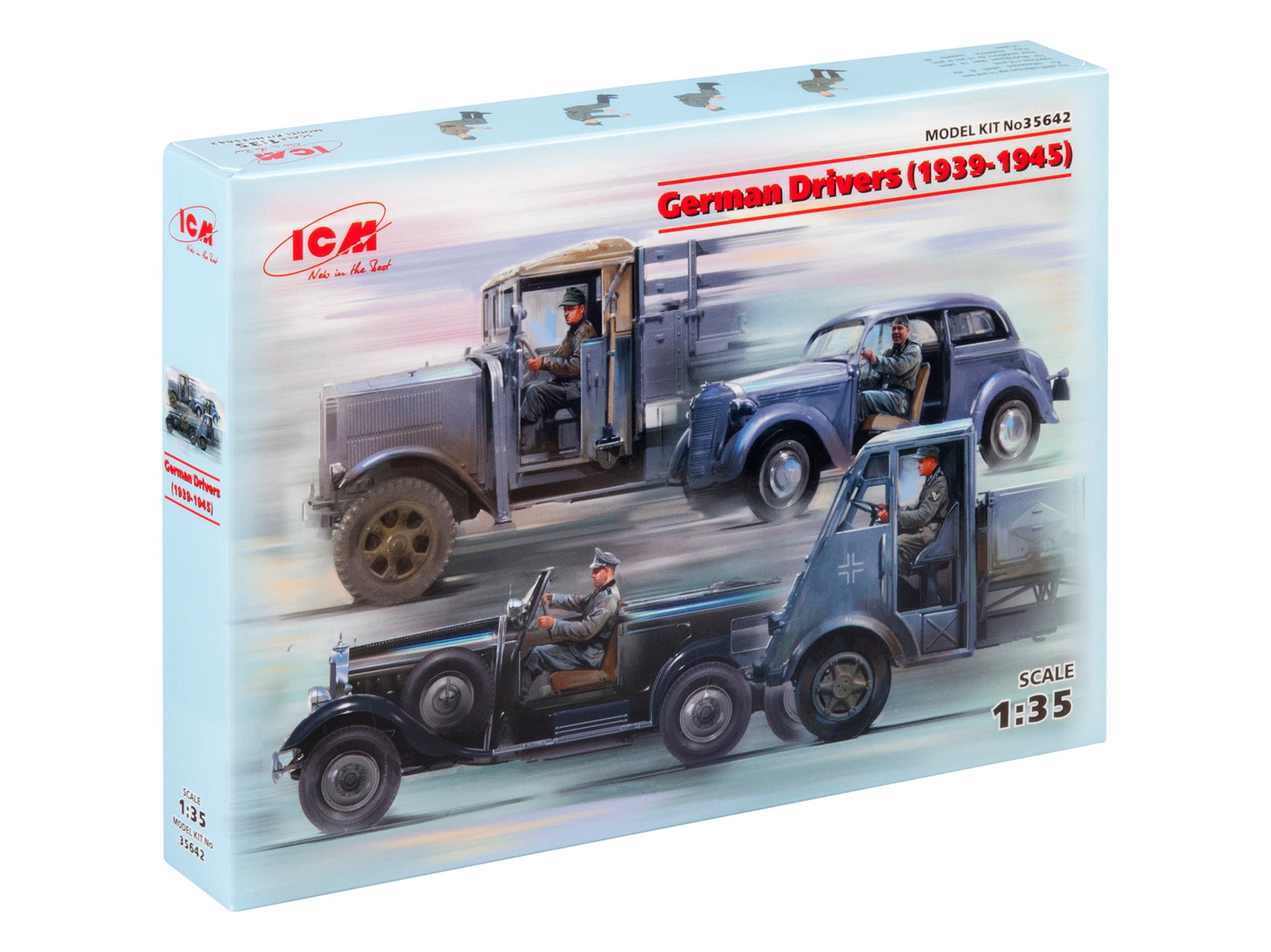 ICM Models 35642 1/35 WWII German Drivers (1939-45) Figures Model Kit ...