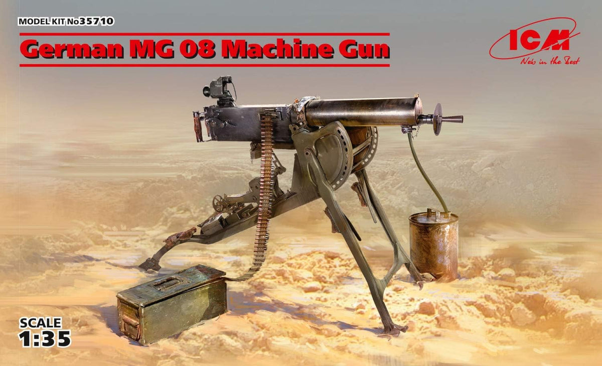 ICM Models 35710 1/35 German MG08 Machine Gun Model Kit — White Rose ...