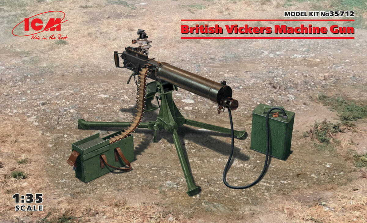 ICM Models 35712 1/35 British Vickers Machine Gun Model Kit — White ...