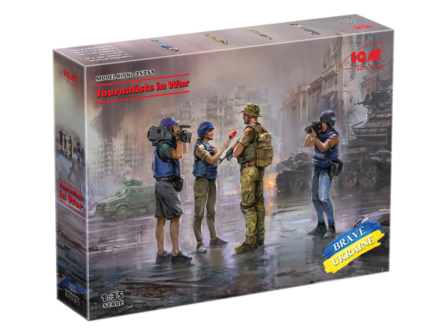 ICM Models 35751 1/35 Journalists in War Figures Model Kit — White Rose ...