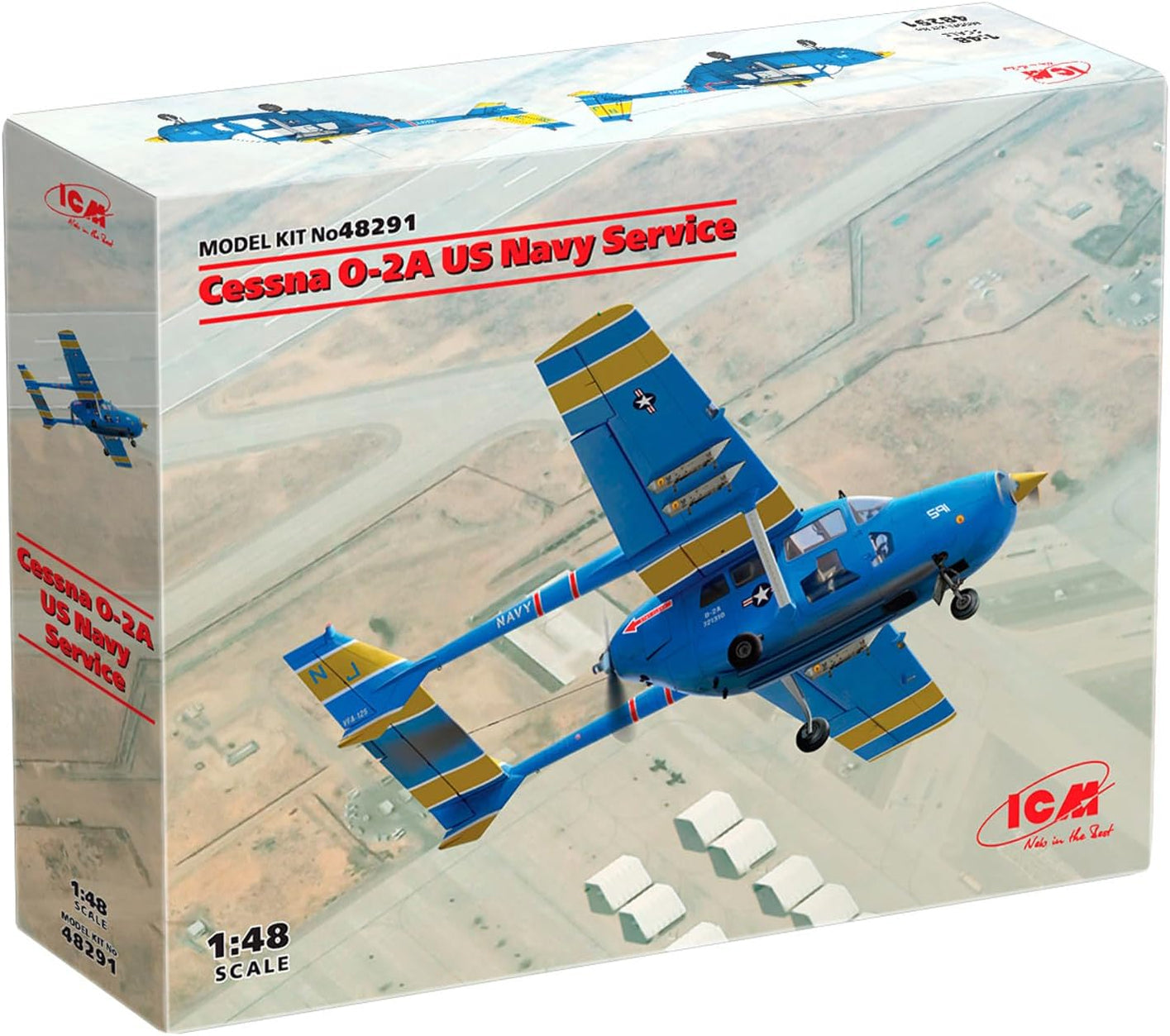 ICM Models 48291 1/48 Cessna O-2A US Navy Service Aircraft Model Kit ...