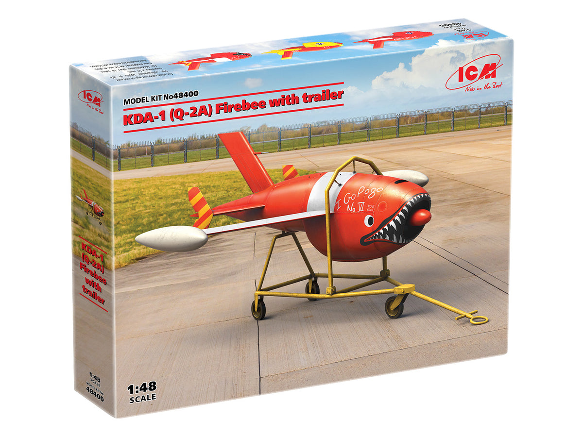 ICM Models 48400 1/48 KDA-1 (Q-2A) Firebee Drone with Trailer Model Ki ...