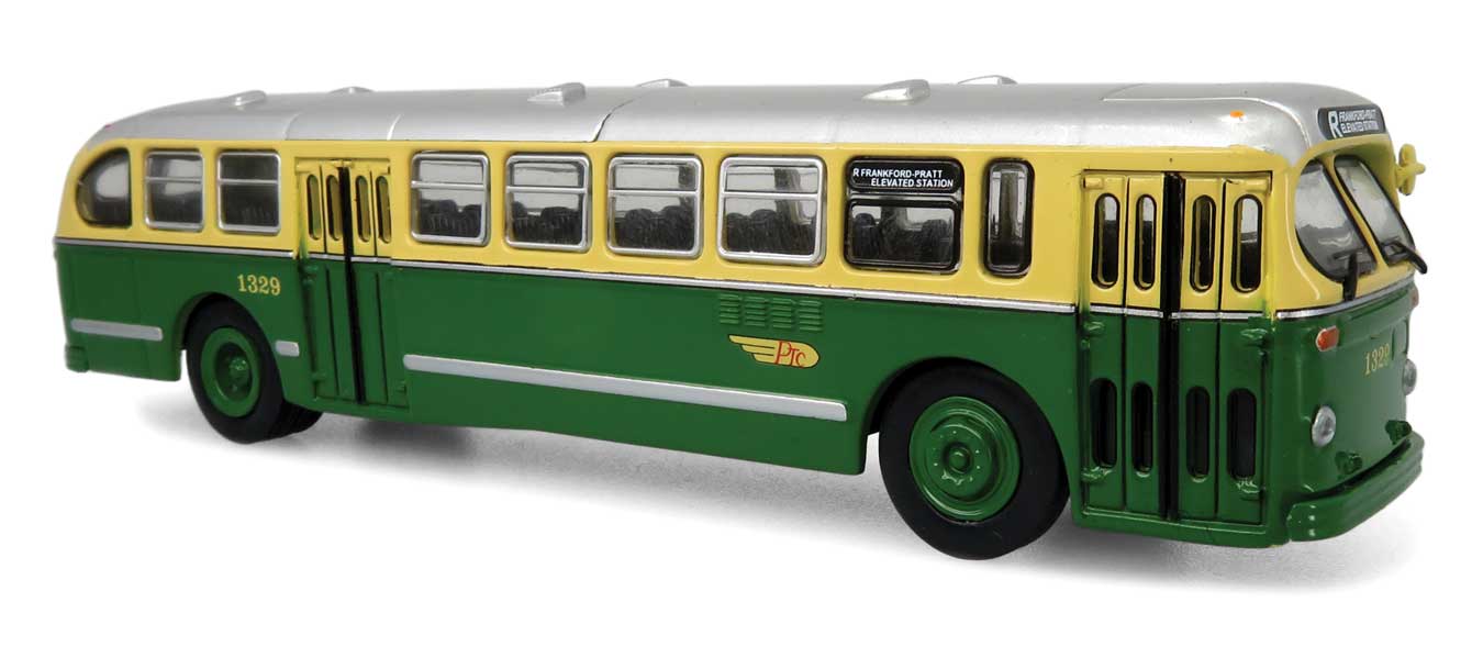 Iconic Replica 87-0371 HO Scale 1940s-1950s ACF Brill CD-44 Transit Bu ...