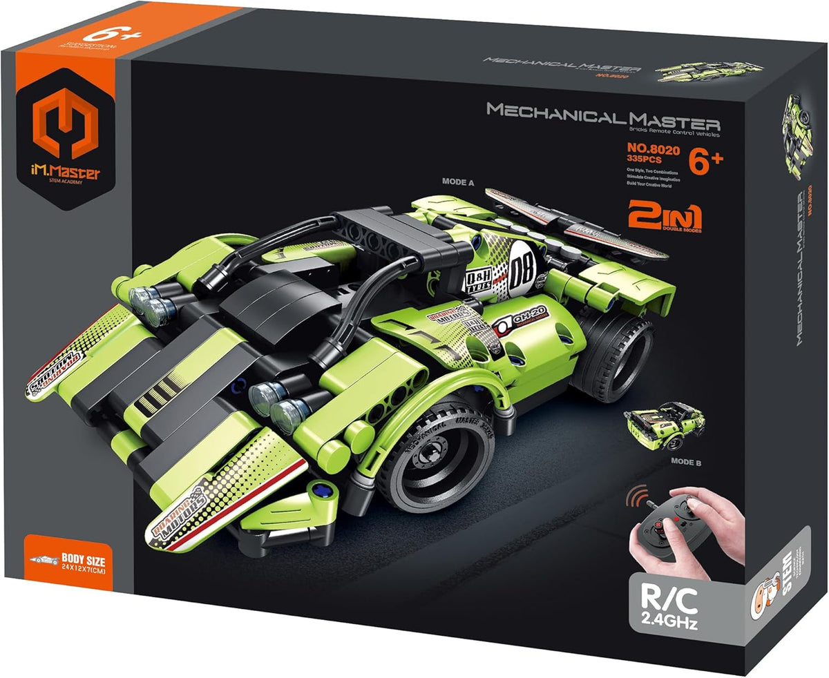 iM.Master 8020 Mechanical Master RC Racing Car 2n1 335 Piece Building ...