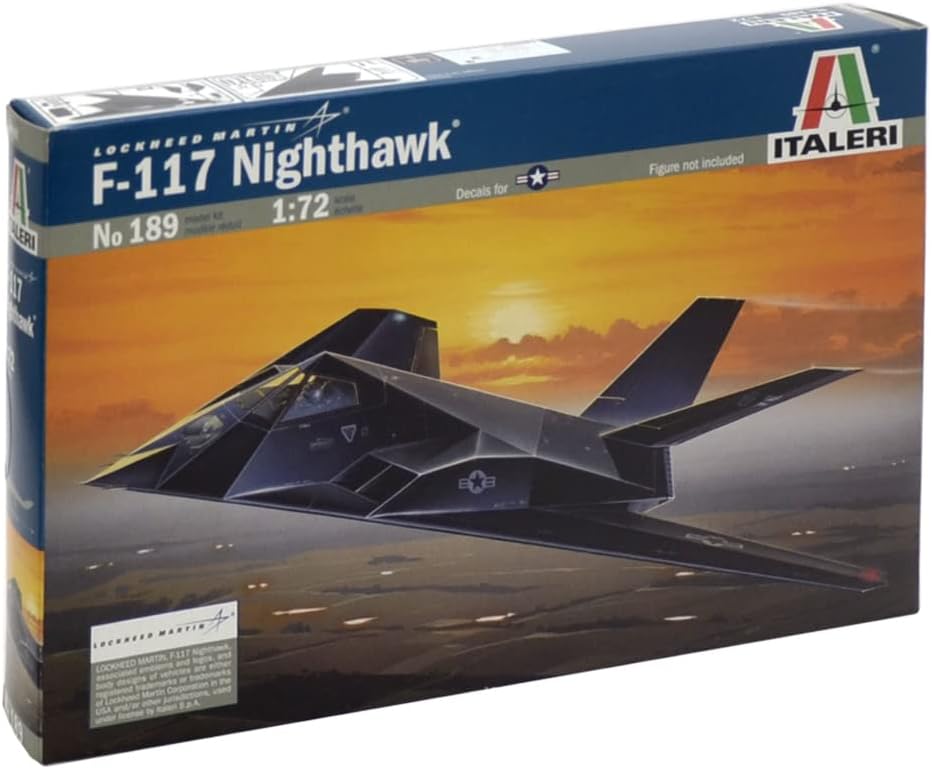 Italeri 189 1/72 Lockheed F-117 Nighthawk Stealth Aircraft Model Kit ...