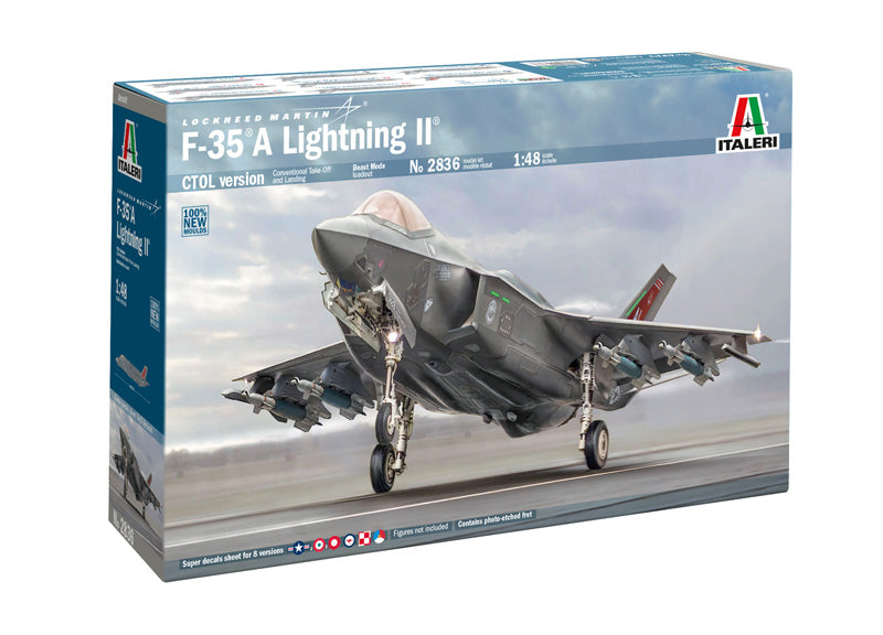Italeri 2836 1/48 F-35A Lightning II Beast Mode Model Aircraft Kit ...