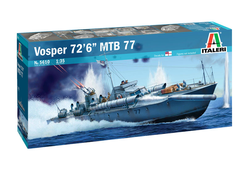 Italeri 5610 1/35 Vosper 72' 6'' MTB 77 Model Kit — White Rose Hobbies