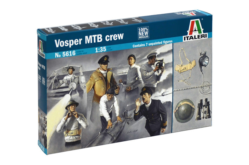 Italeri 5616 1/35 Vosper MTB Crew and Accessories Model Kit — White ...