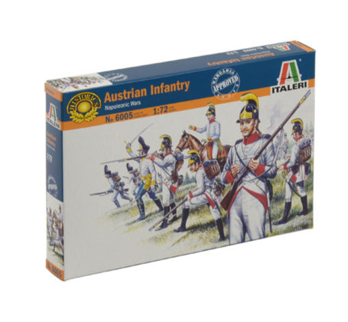 Italeri 6005 1/72 Austrian Infantry (Napoleonic Wars) Model Kit — White ...