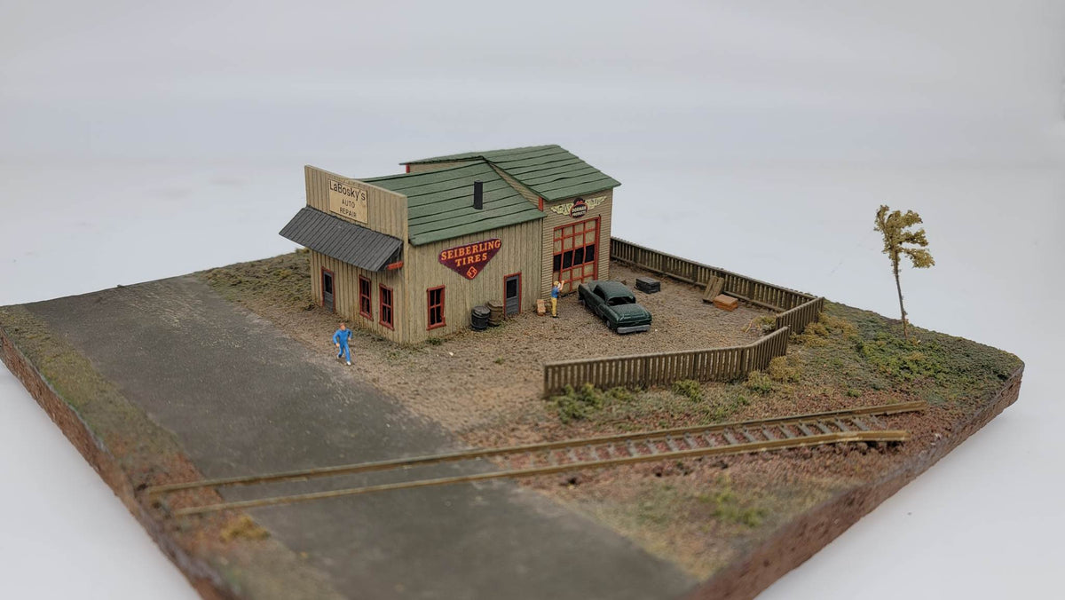 JL Innovative Design 140 N Scale Labosky's Motorcycle Repair Laser Cut ...