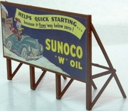 JL Innovative Design 977 HO Scale 1940s Sunoco Gas Billboard — White ...