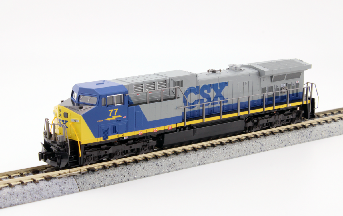Kato 176-7043 N Scale GE AC4400CW Diesel CSX 77 - DC — White Rose Hobbies