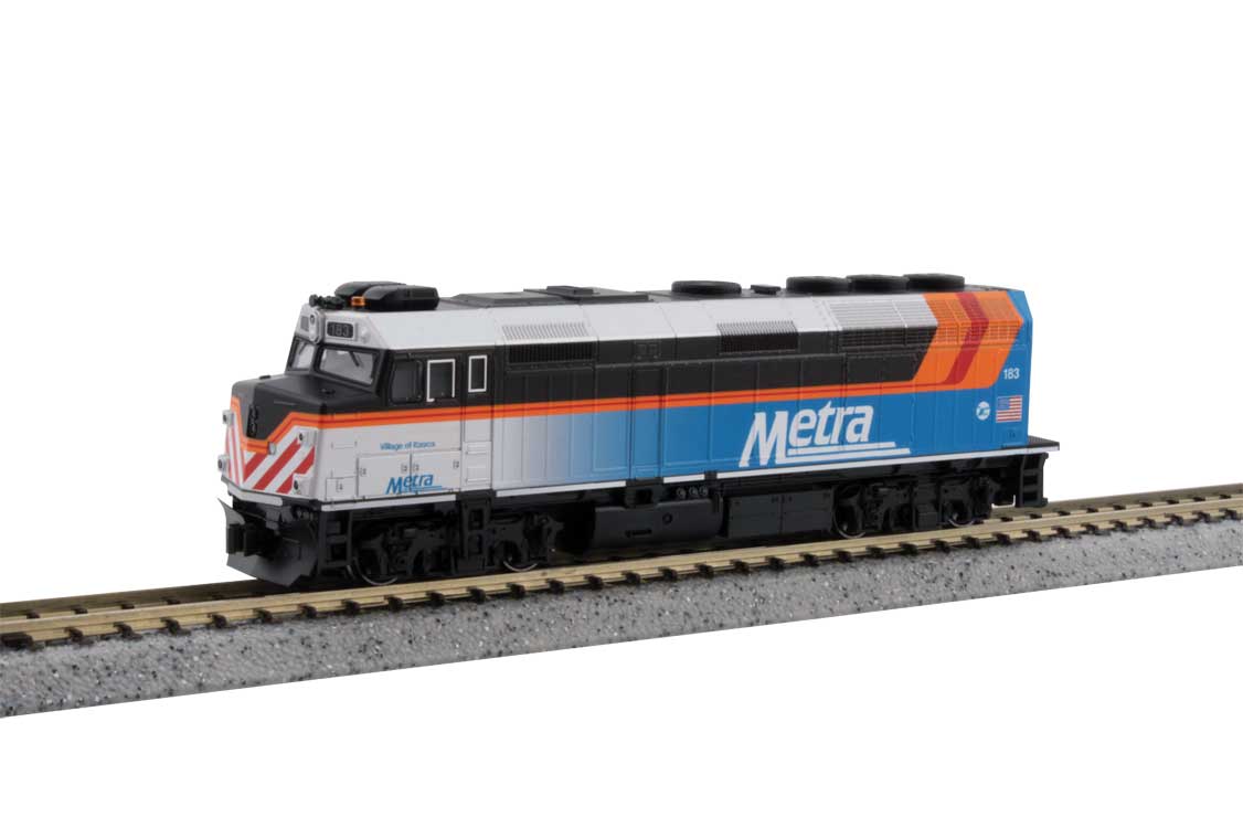 Kato 176-9108 N Scale EMD F40PH Diesel Metra "Village of Itasca" 183 ...