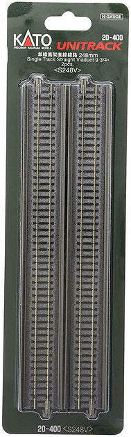 Kato 20-400 N Scale UniTrack 248mm 9-3/4" Straight Viaduct (2 Pack) — White Rose Hobbies