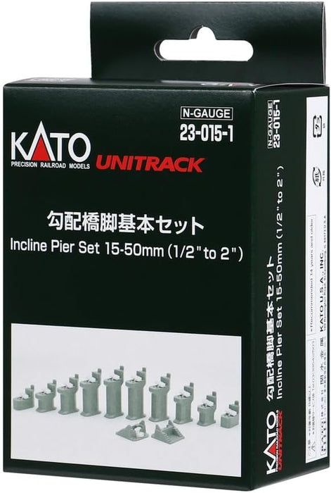 Kato 23-015-1 N Scale UniTrack 1/2" to 2" Incline Pier Set — White Rose Hobbies