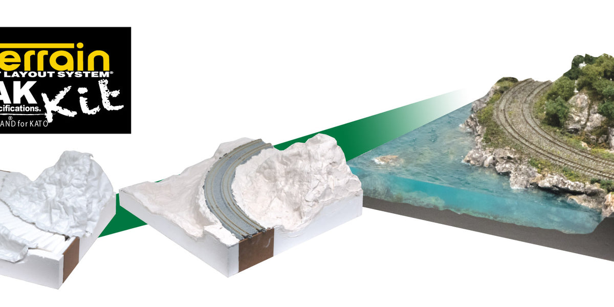 Kato 28-886 N Scale T-Trak Sub Terrain Layout System Corner Kit — White ...