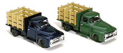 Life-Like SceneMaster 1655 HO Scale Vintage 1950's Stake Trucks — White ...