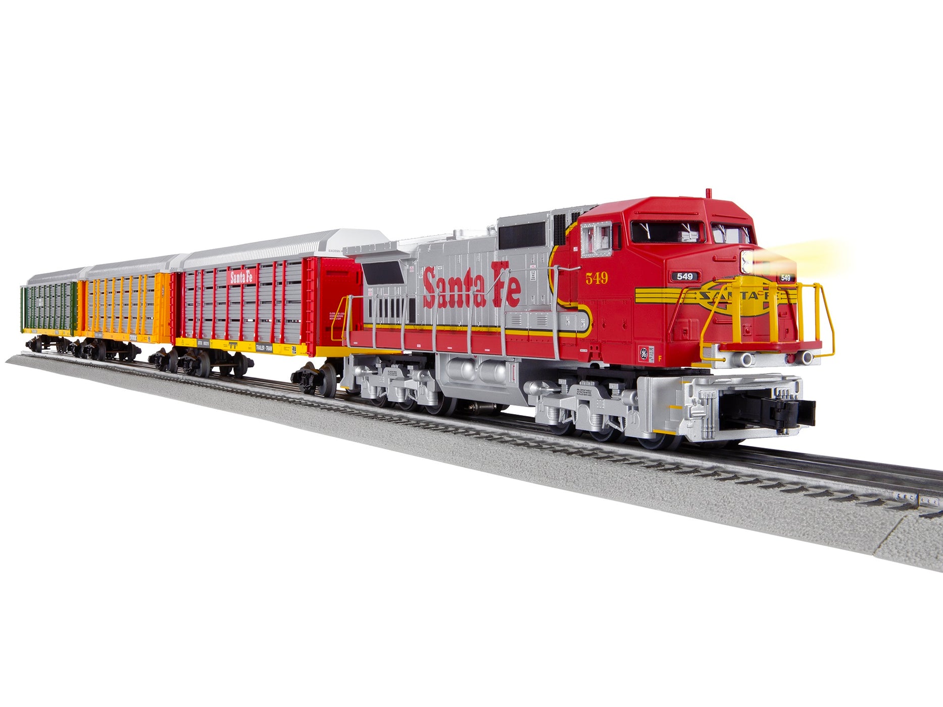 Lionel 2323030 O Gauge LionChief Santa Fe Autorack Model Train Set ...