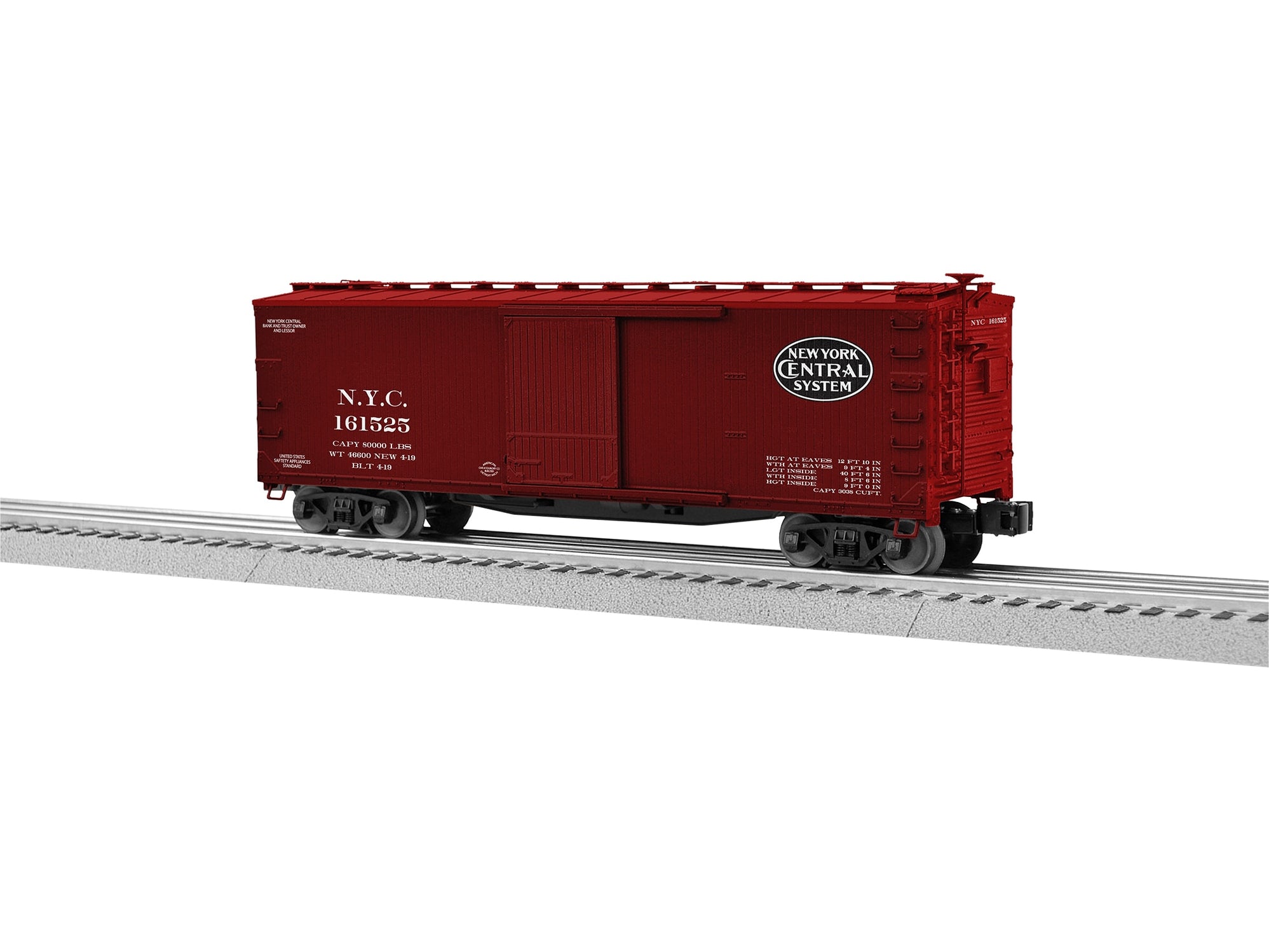 Lionel 2426190 O Scale 40' Double Sheathed Boxcar New York Central NYC ...