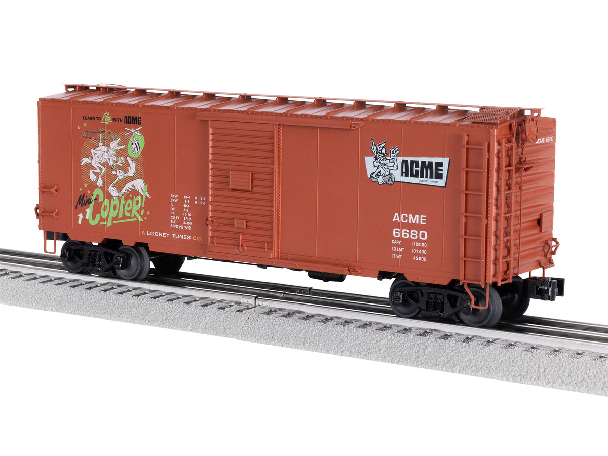 Lionel 2426680 O Gauge PS-1 Boxcar ACME Mini-Copter — White Rose Hobbies