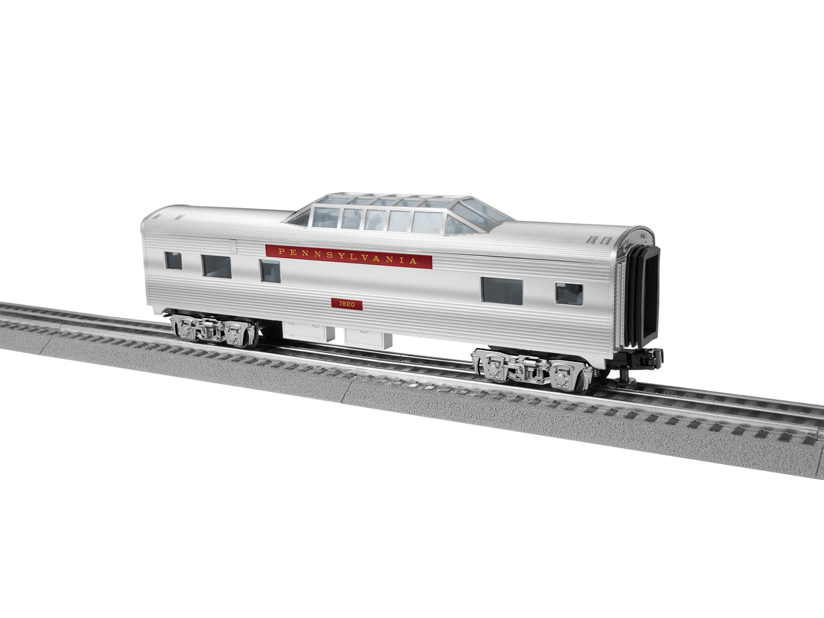 Lionel 2427820 O Gauge Streamlined Vista Dome Coach Pennsylvania PRR 7 ...
