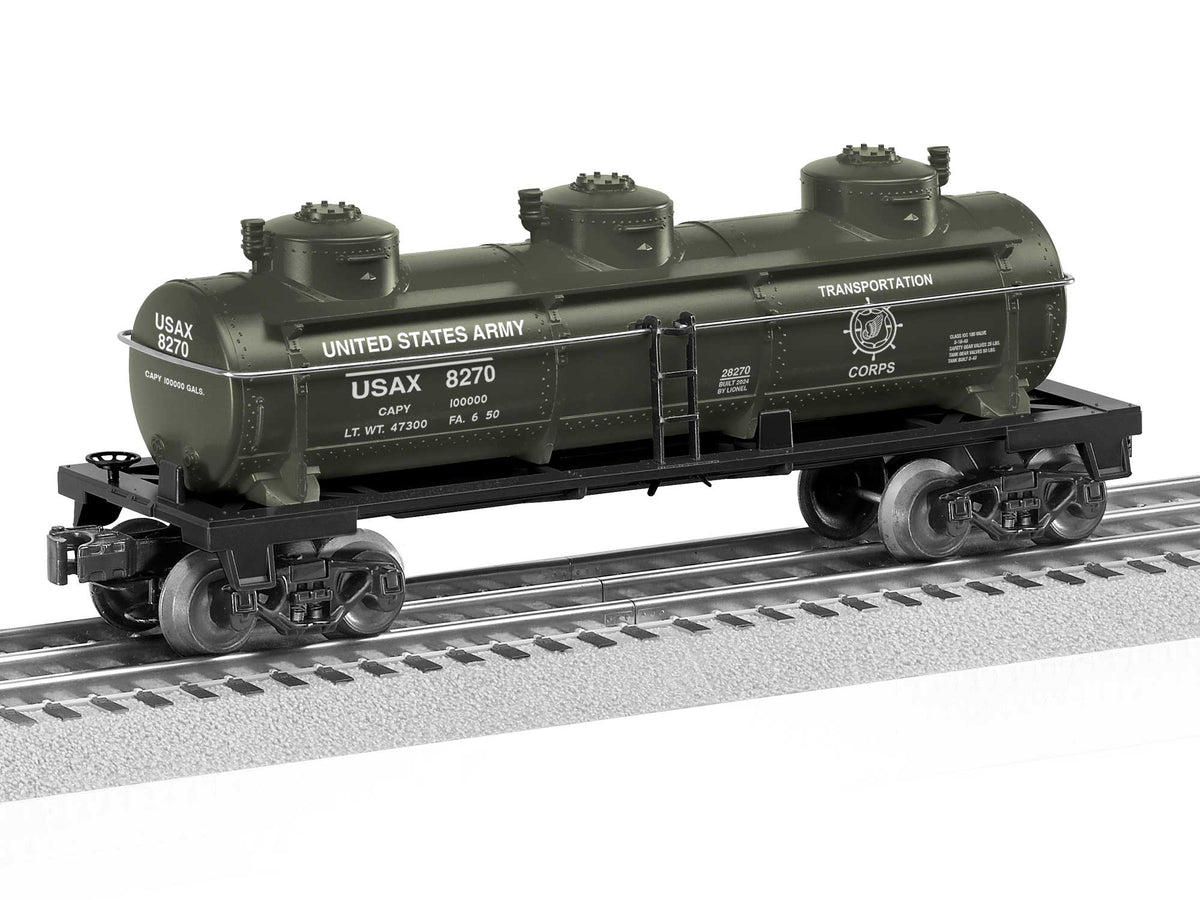 Lionel 2428270 O Gauge Tank Car US Army USAX 8270 — White Rose Hobbies