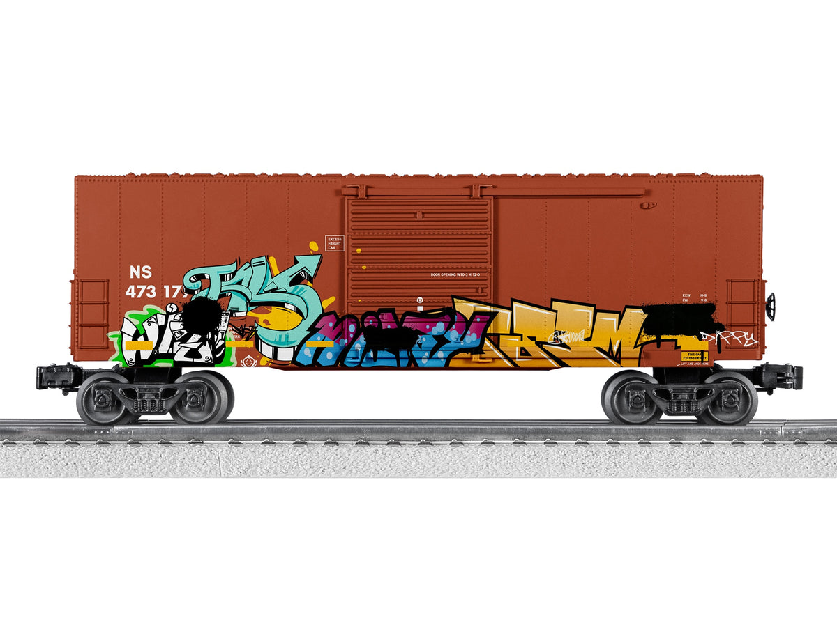 Lionel 2428370 O Gauge High Cube Boxcar with Graffiti Norfolk Southern — White Rose Hobbies