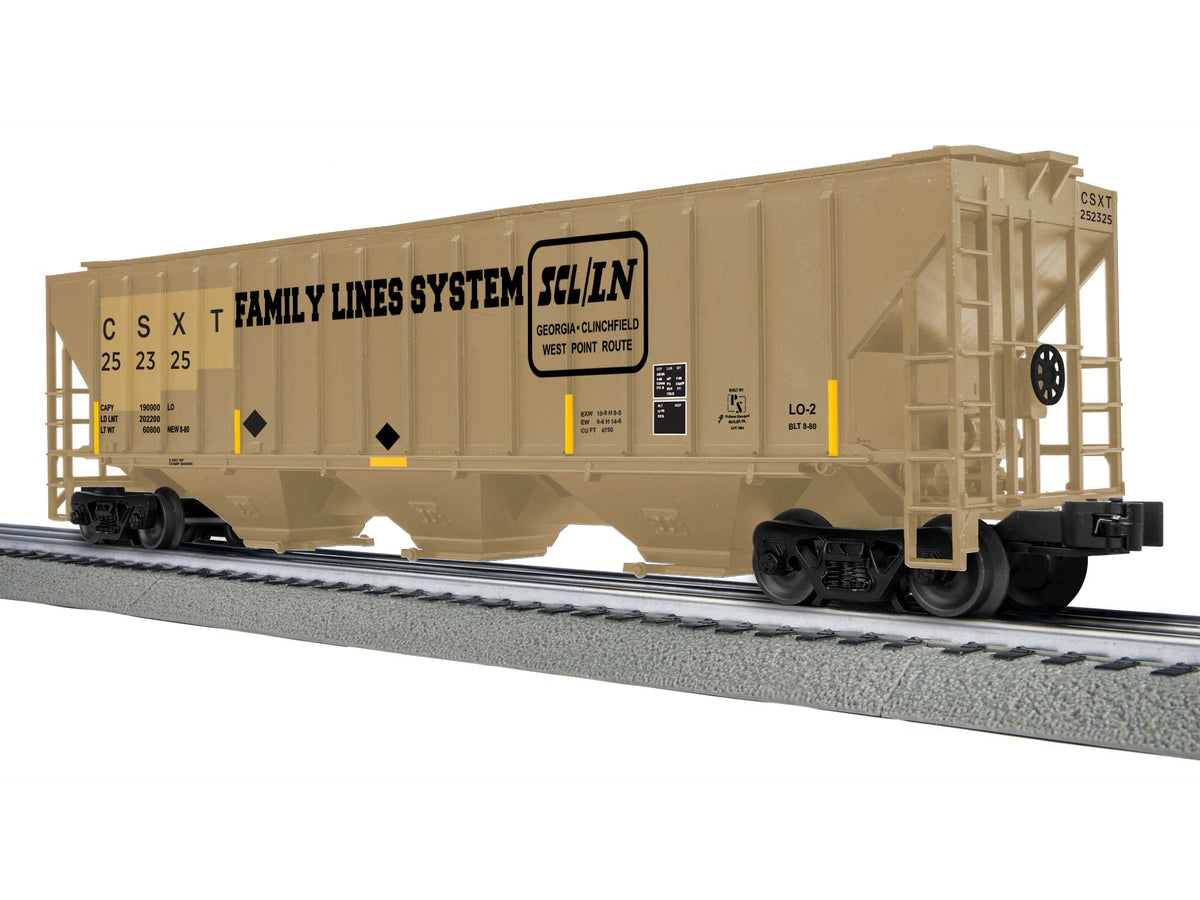 Lionel 2442159 O Gauge PS-2CD Covered Hopper Ex-Family Lines CSXT 2523 — White Rose Hobbies