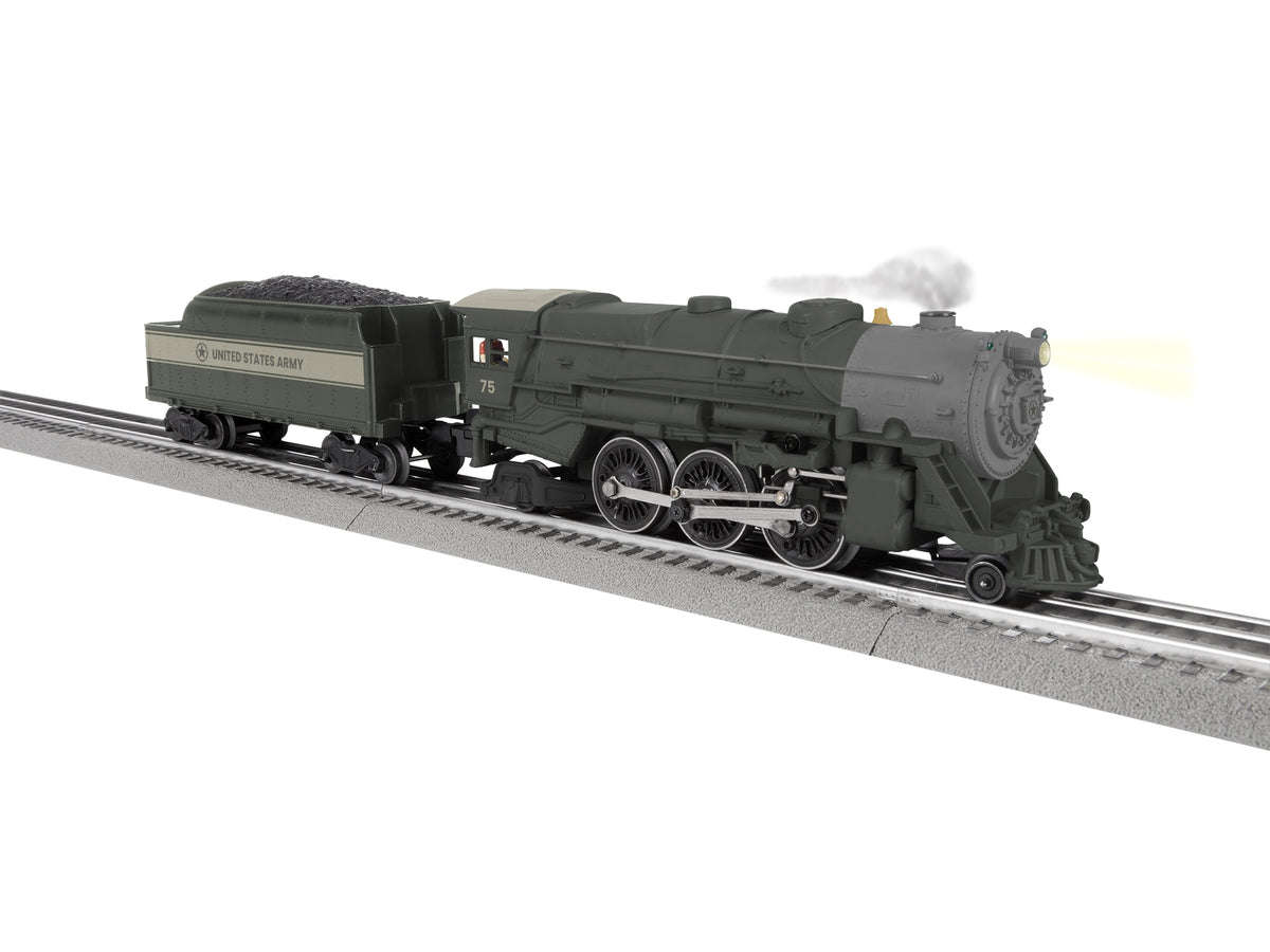 Lionel 2445080 O Gauge US ARMY 75 2-4-2 Steam Loco with LionChief — White Rose Hobbies