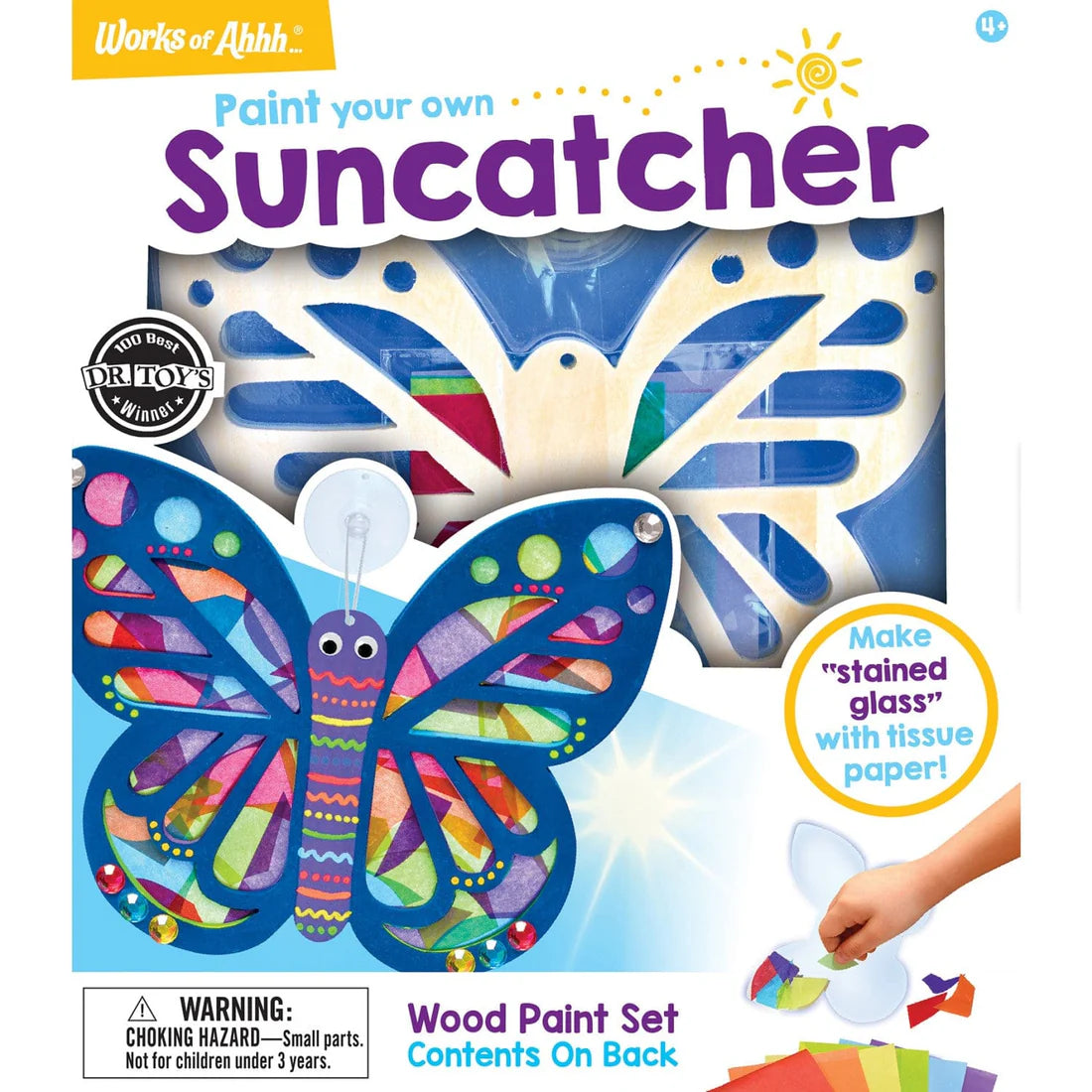 MasterPieces 21691 Paint Your Own: Suncatcher Wood Kit with Paint & Br ...