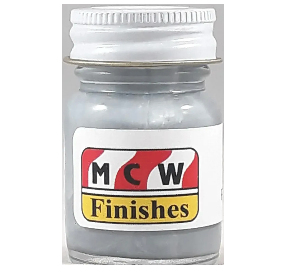 MCW Finishes 10063E Flat Gray (1163) Enamel Paint 15ml (0.5oz) — White ...