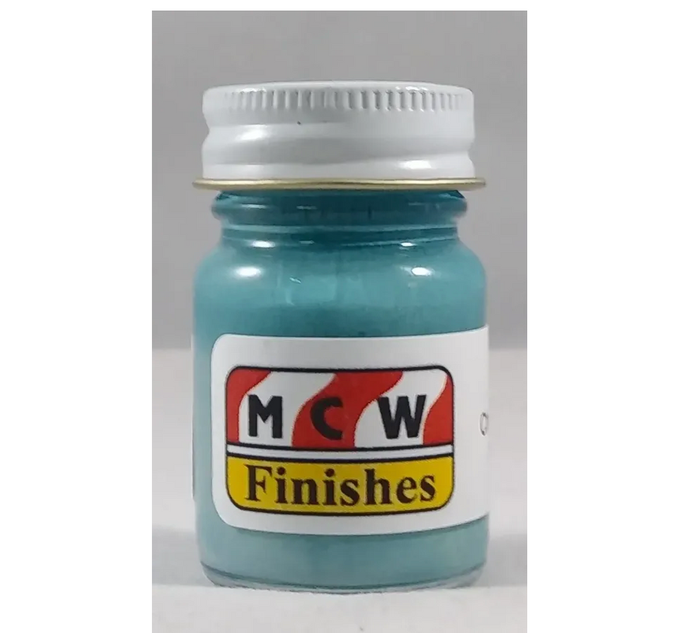 MCW Finishes 1406E Chrysler Engine Turquoise Enamel Paint 15ml (0.5oz ...