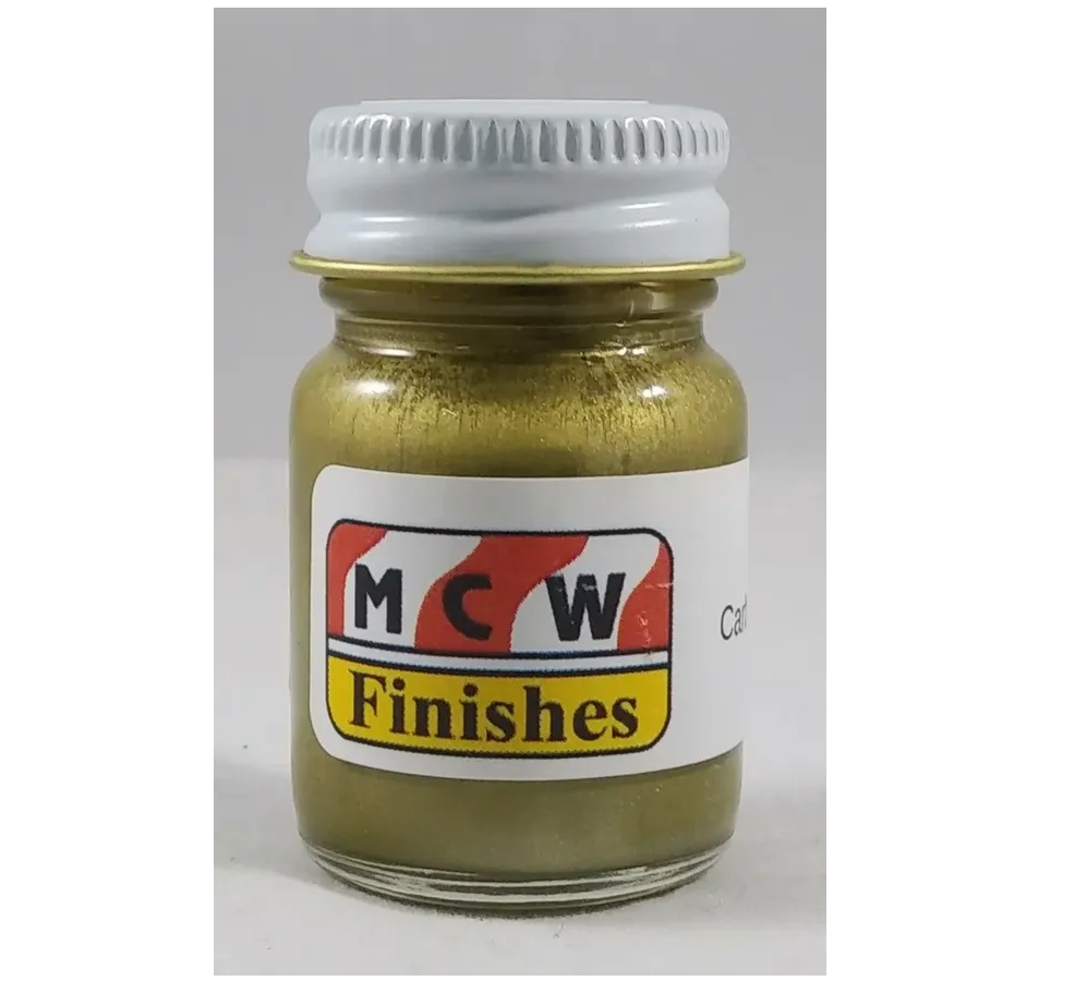 MCW Finishes 1412E Carb Green/Gold Enamel Paint 15ml (0.5oz) — White ...