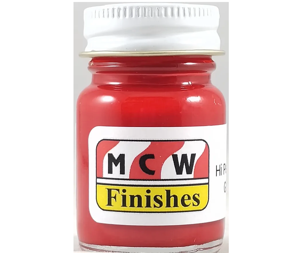 MCW Finishes 200250E Hi Performance Red Enamel Paint 15ml (0.5oz ...
