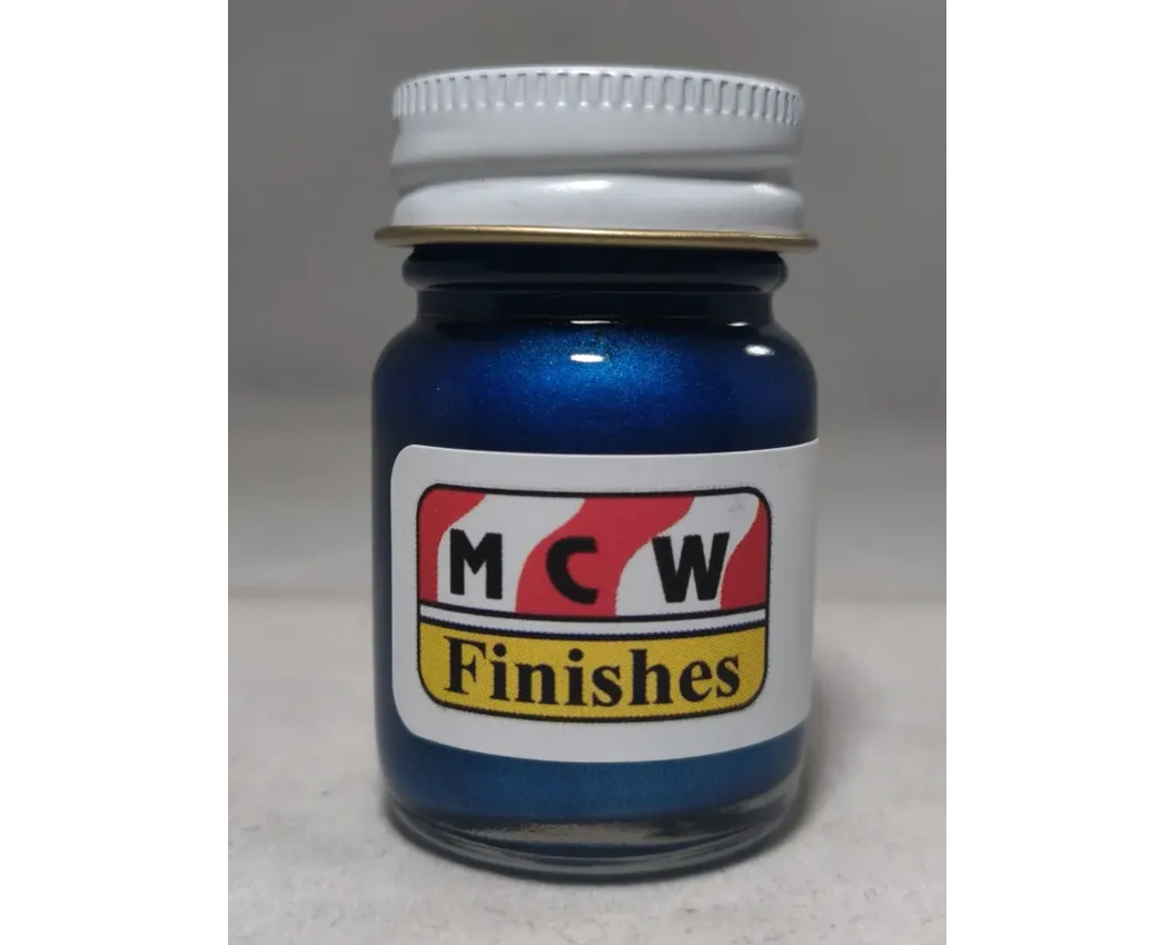 MCW Finishes 2007E Blue Metallic Enamel Paint 15ml (0.5oz) — White Rose ...