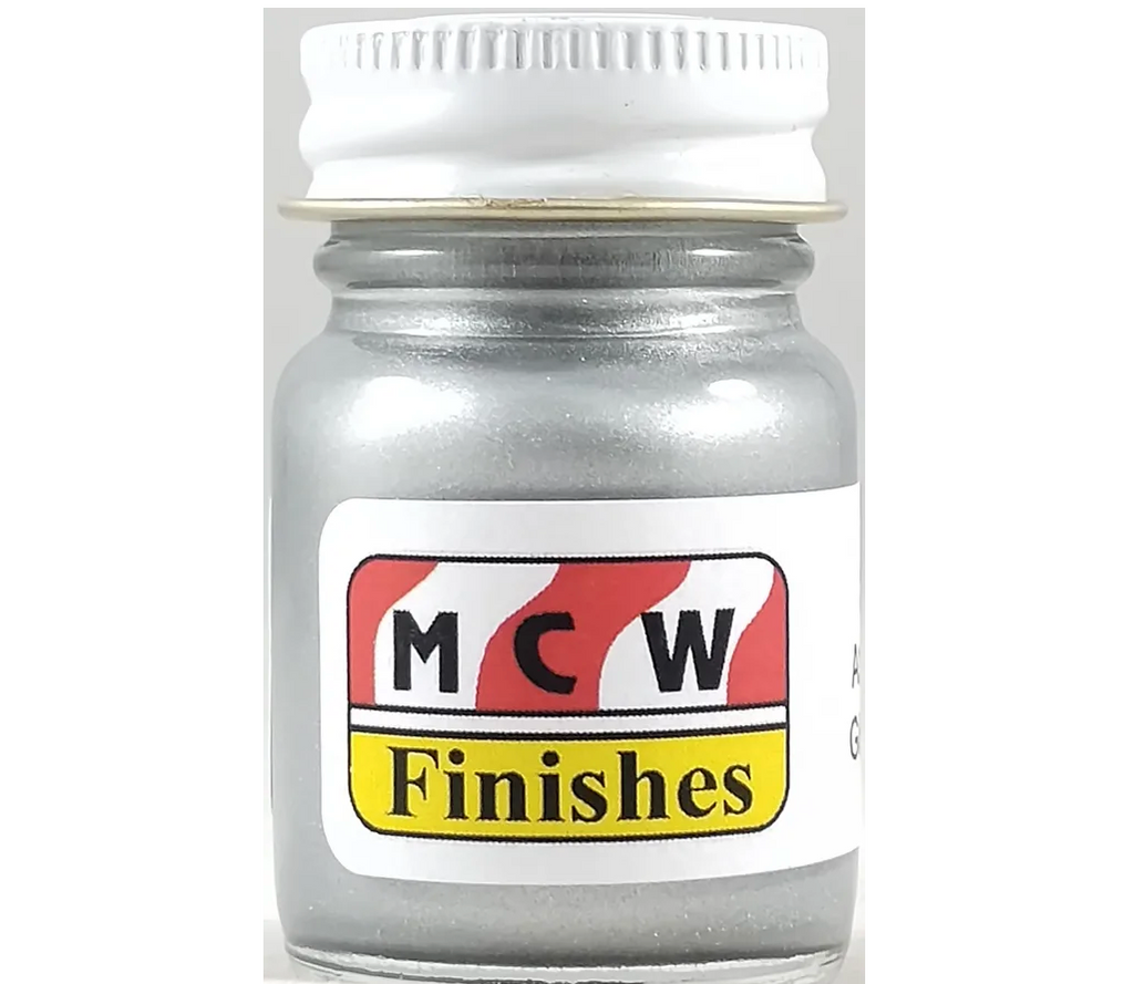 MCW Finishes 201750E Atomic Silver Metallic Enamel Paint 15ml (0.5oz ...