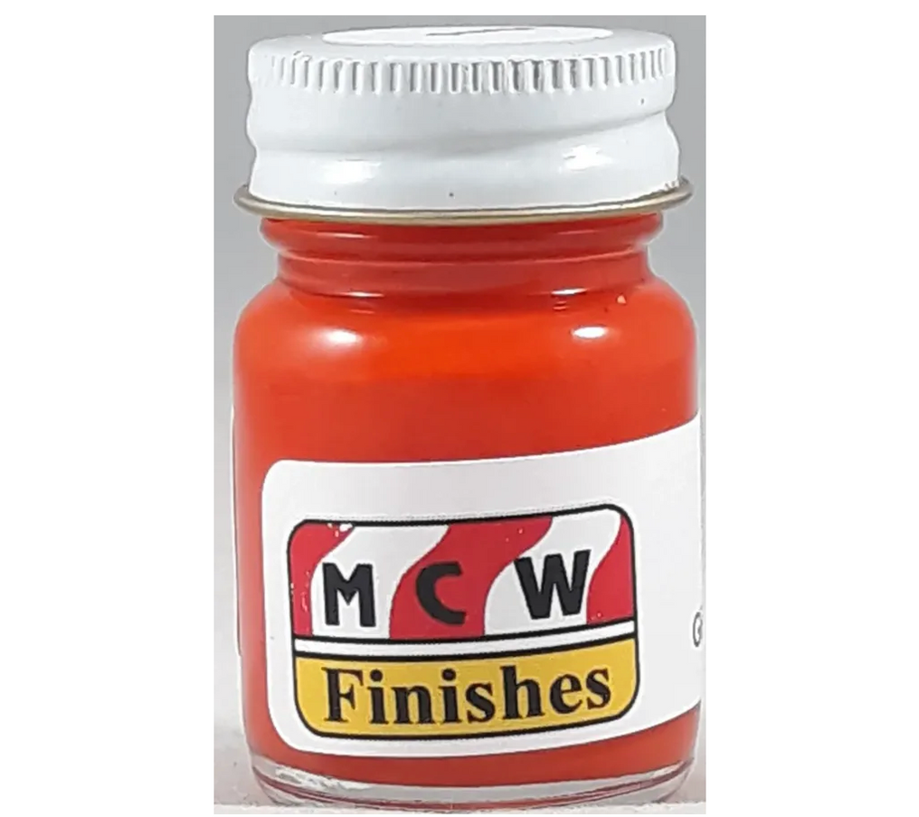 MCW Finishes 2081E Red/Orange Enamel Paint 15ml (0.5oz) — White Rose ...