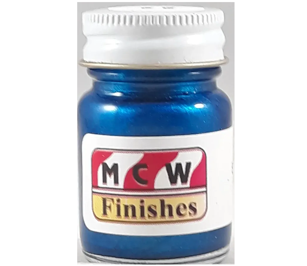 MCW Finishes 2101E Blue Metallic Enamel Paint 15ml (0.5oz) — White Rose ...