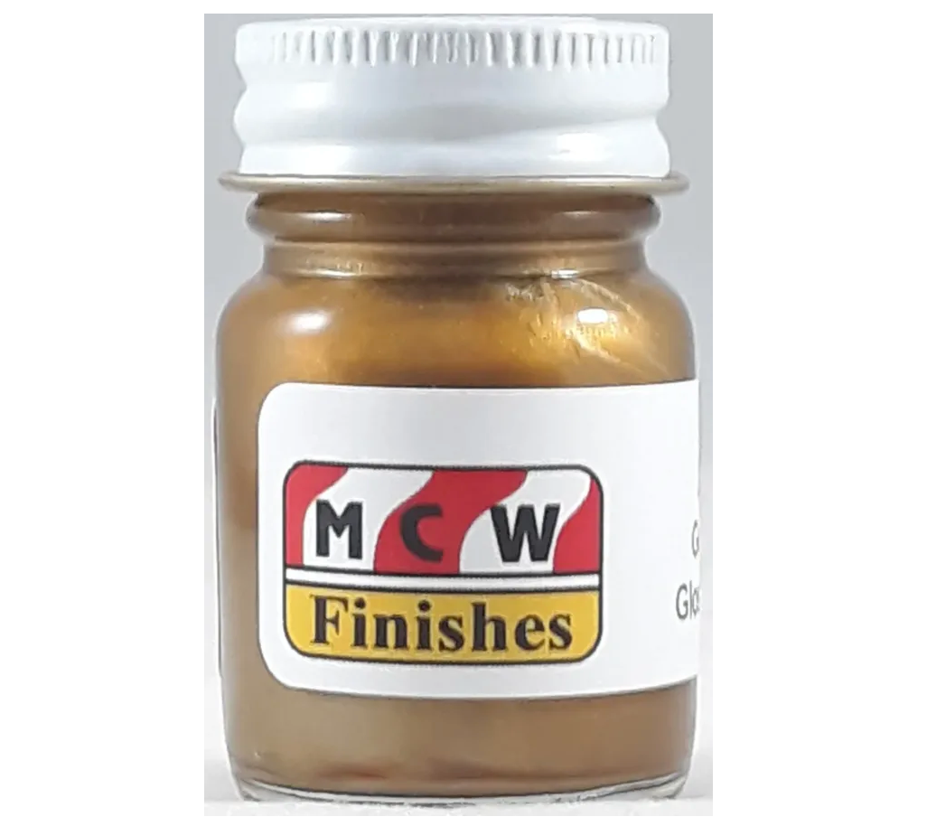 MCW Finishes 2168E Gold Metallic Enamel Paint 15ml (0.5oz) — White Rose ...