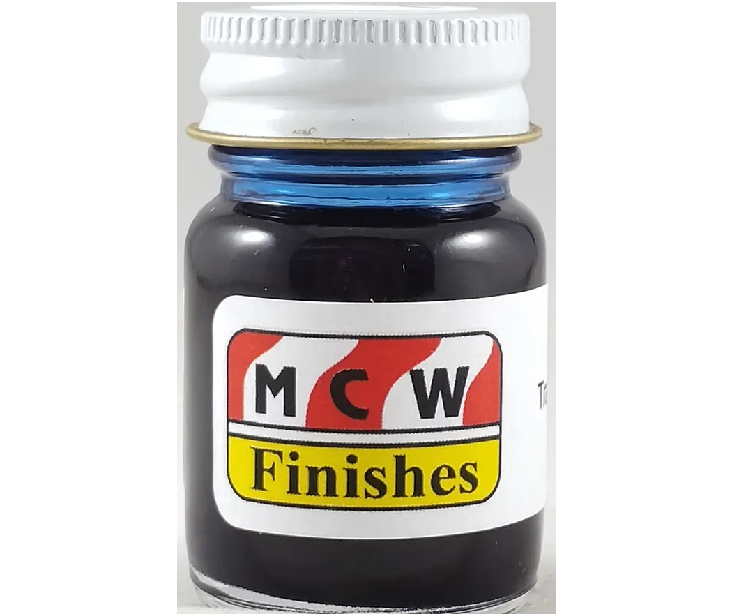 MCW Finishes 2412E Transparent Blue Enamel Paint 15ml (0.5oz) — White ...