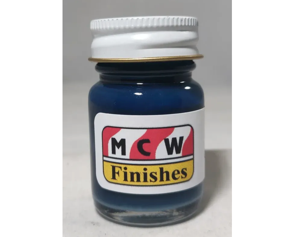 MCW Finishes 6108E Dark Blue Metallic Enamel Paint 15ml (0.5oz) — White ...