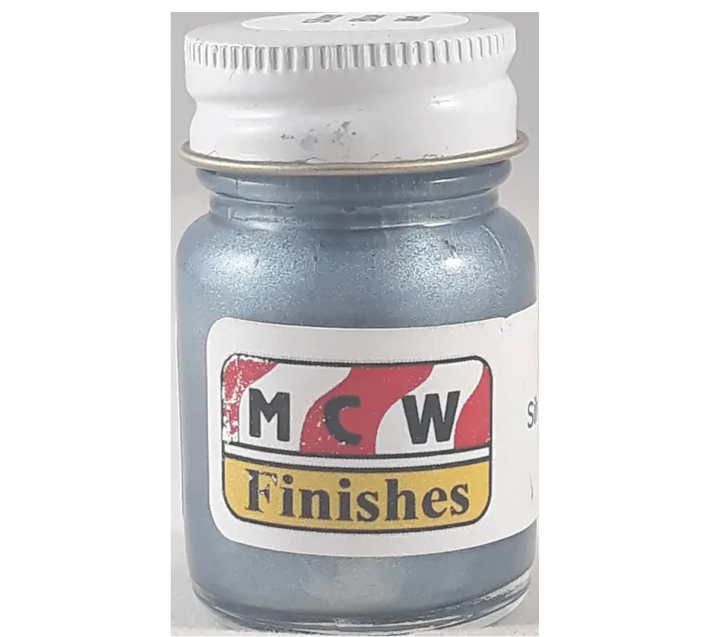 MCW Finishes 6200E Silver Blue Metallic Enamel Paint 15ml (0.5oz ...