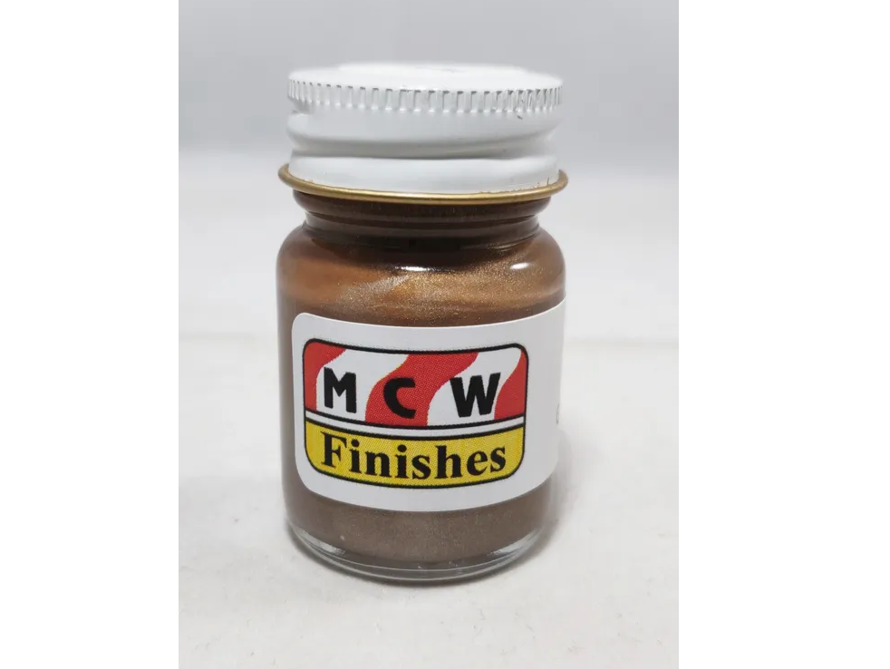 MCW Finishes 6456E Tan Metallic Enamel Paint 15ml (0.5oz) — White Rose ...