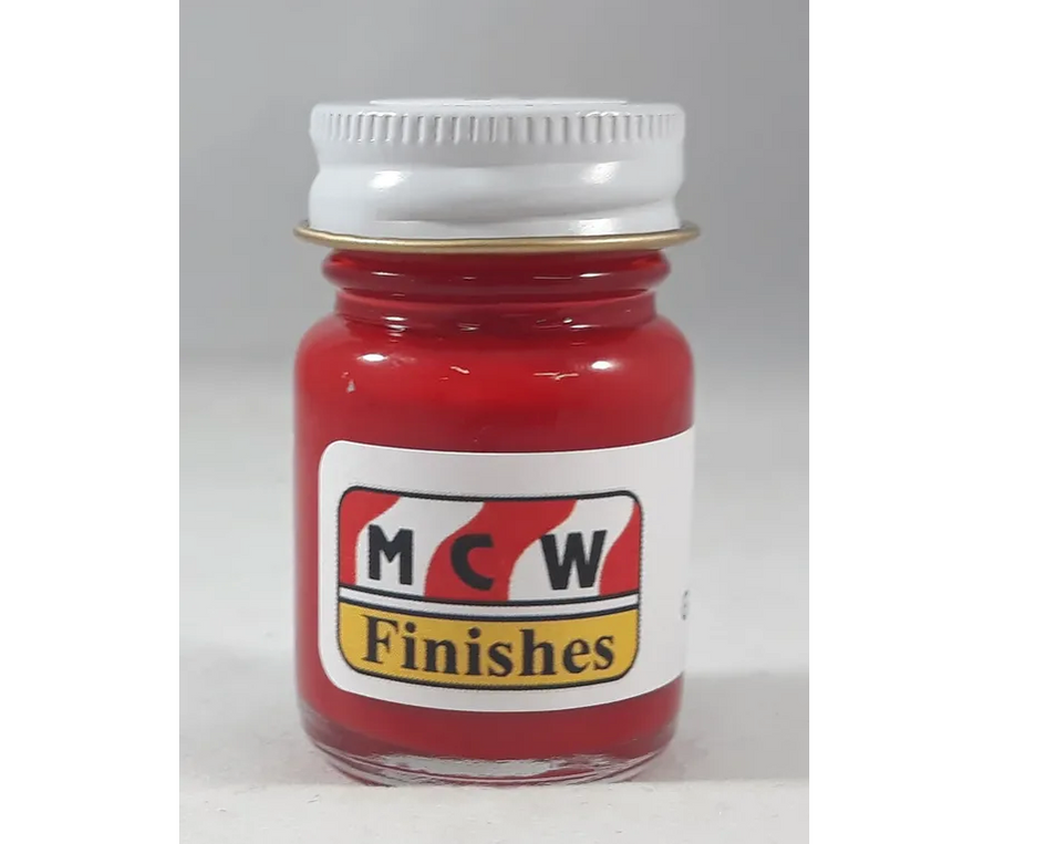 MCW Finishes 6504E Rally Red Enamel Paint 15ml (0.5oz) — White Rose Hobbies
