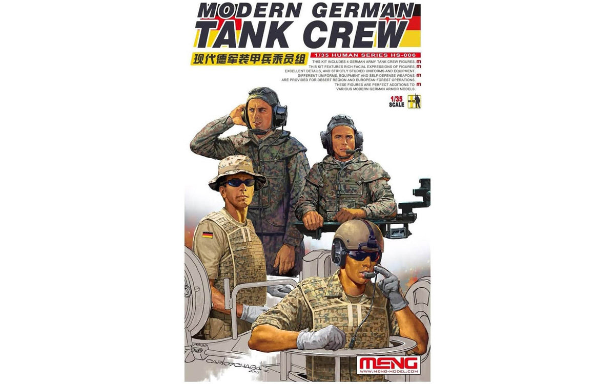 Meng Model HS-006 1/35 Modern German Tank Crew Kit — White Rose Hobbies