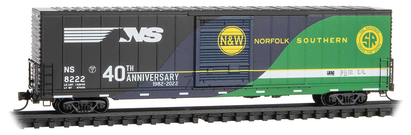 Micro-Trains 104 00 090 N Scale 60' Boxcar Norfolk Southern 40th NS 82 ...